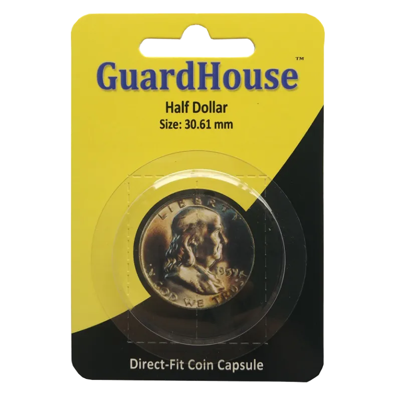 Single Half Dollar Direct Fit Capsule Collecting Supplies - The Coin Shop