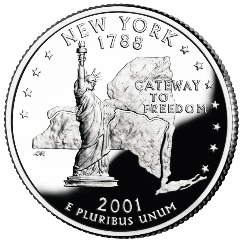 2001-S New York Silver Proof State Quarter | Premium Collectible State ...
