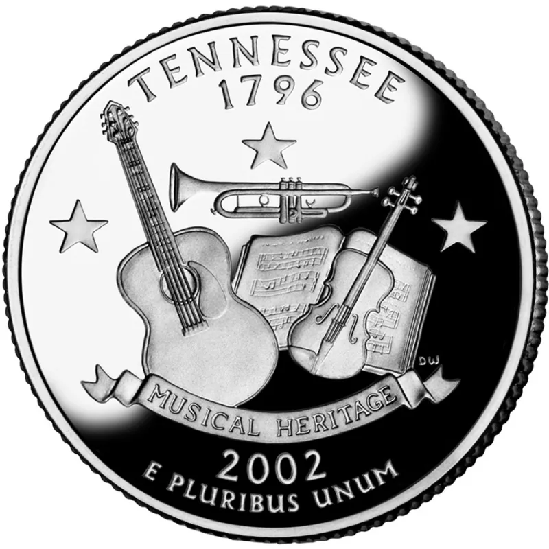 2002-S Tennessee Silver Proof State Quarter | Premium Collectible State ...