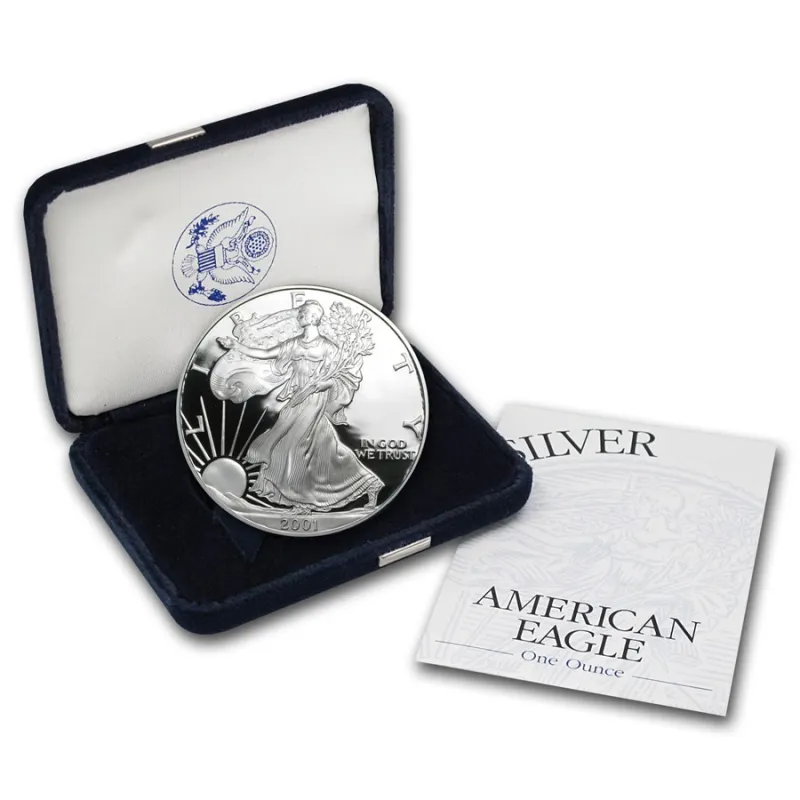 2001-W American Silver Eagle Proof 1 oz. OGP/COA | Premium Wholesale ...